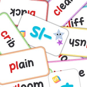 Initial Consonant Blend Words Flashcards Printable Montessori Phonic ...