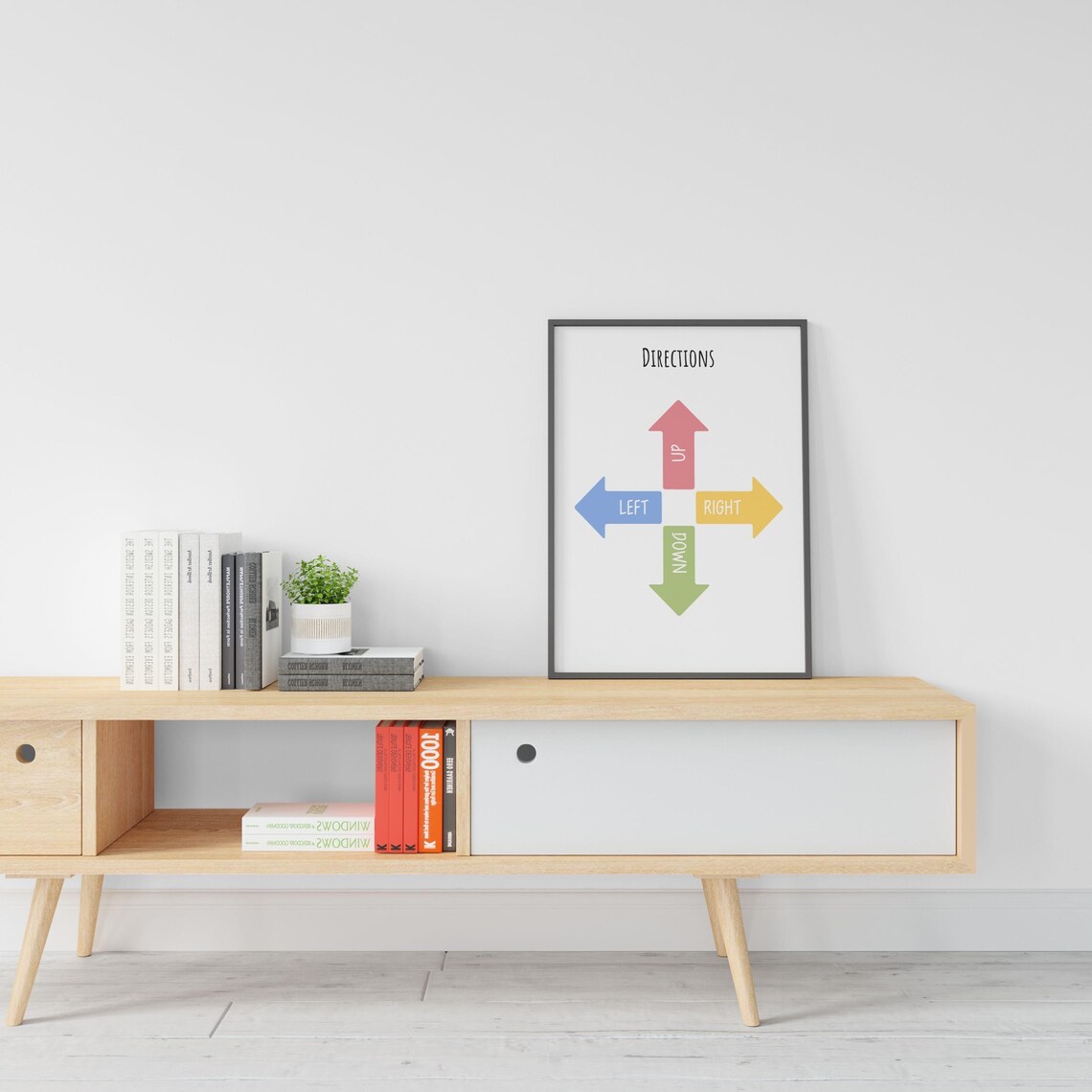 Rainbow Directions Poster Printable Arrow Directions Educational Poster ...