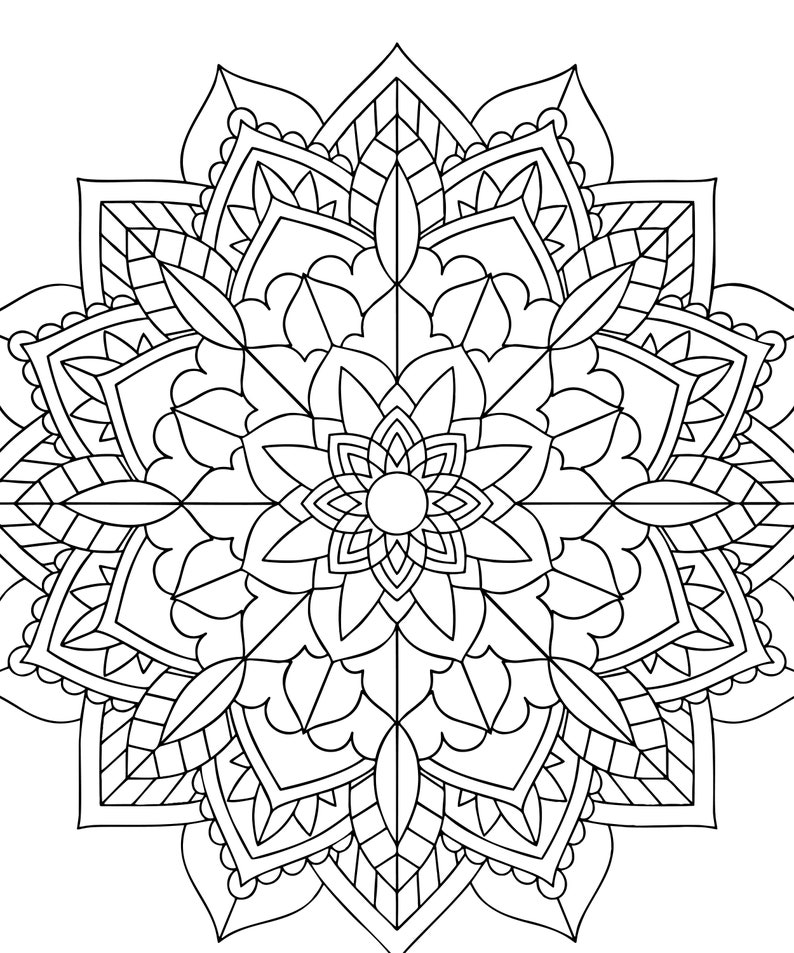 50 Pages Printing Mandala Coloring Book/ Mandala Desgin / - Etsy