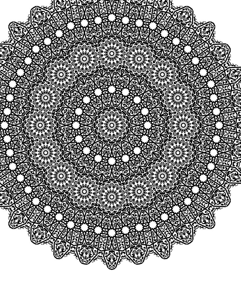 50 Pages Printing Mandala Coloring Book/ Mandala Desgin / Coloring ...