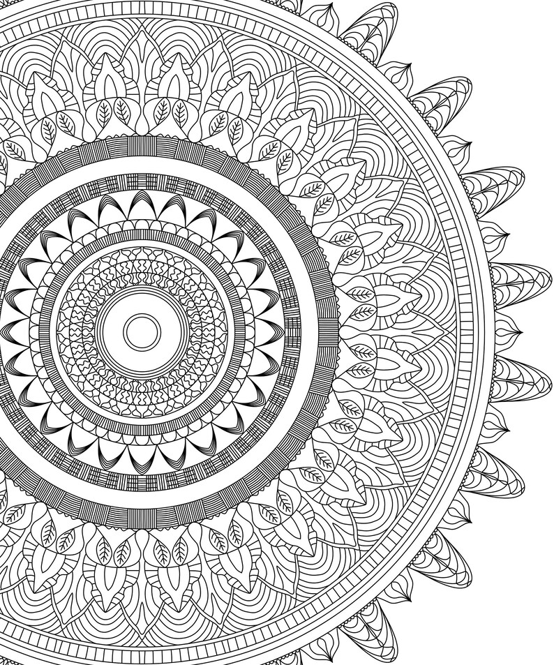 50 Pages Printing Mandala Coloring Book/ Mandala Desgin / - Etsy