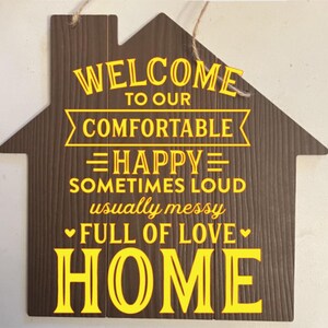 Welcome Home Sign, Welcome Friends Door Sign, Gift - Etsy