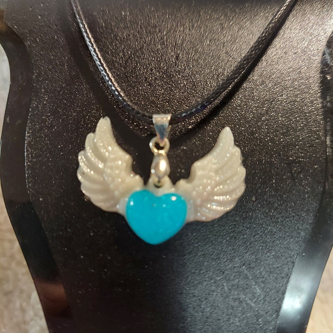 Beautiful Heart With Wings. Heart Glows - Etsy