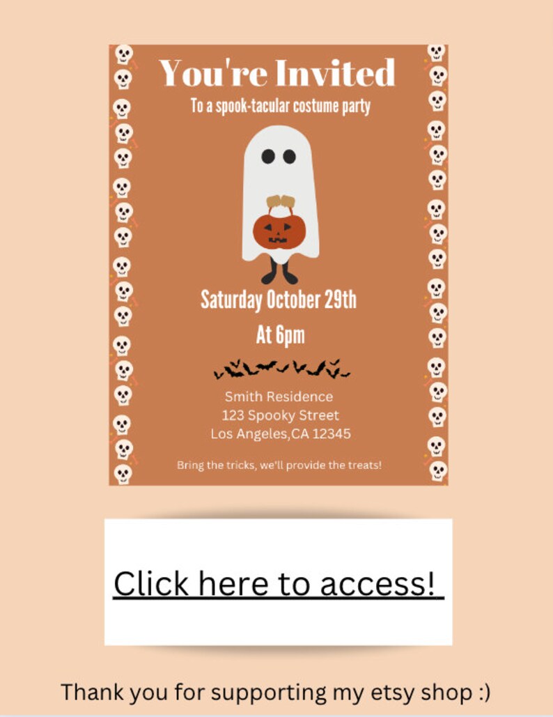 Digital Halloween Costume Party Invitation - Etsy