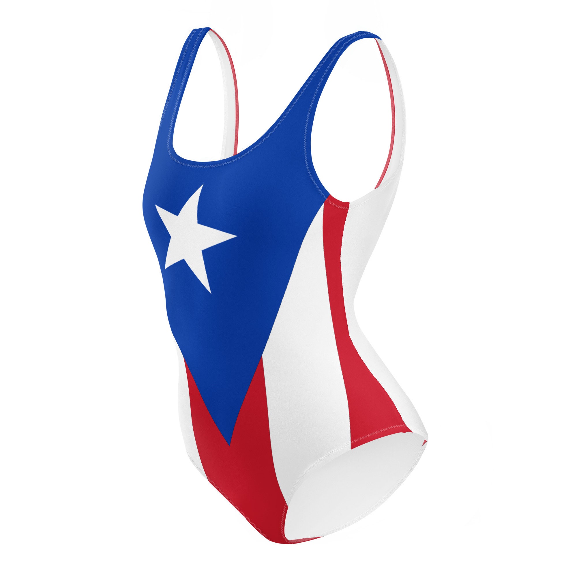 Puerto Rico Flag One Piece Swimsuit Boricua Goddess Swimsuit Bathing