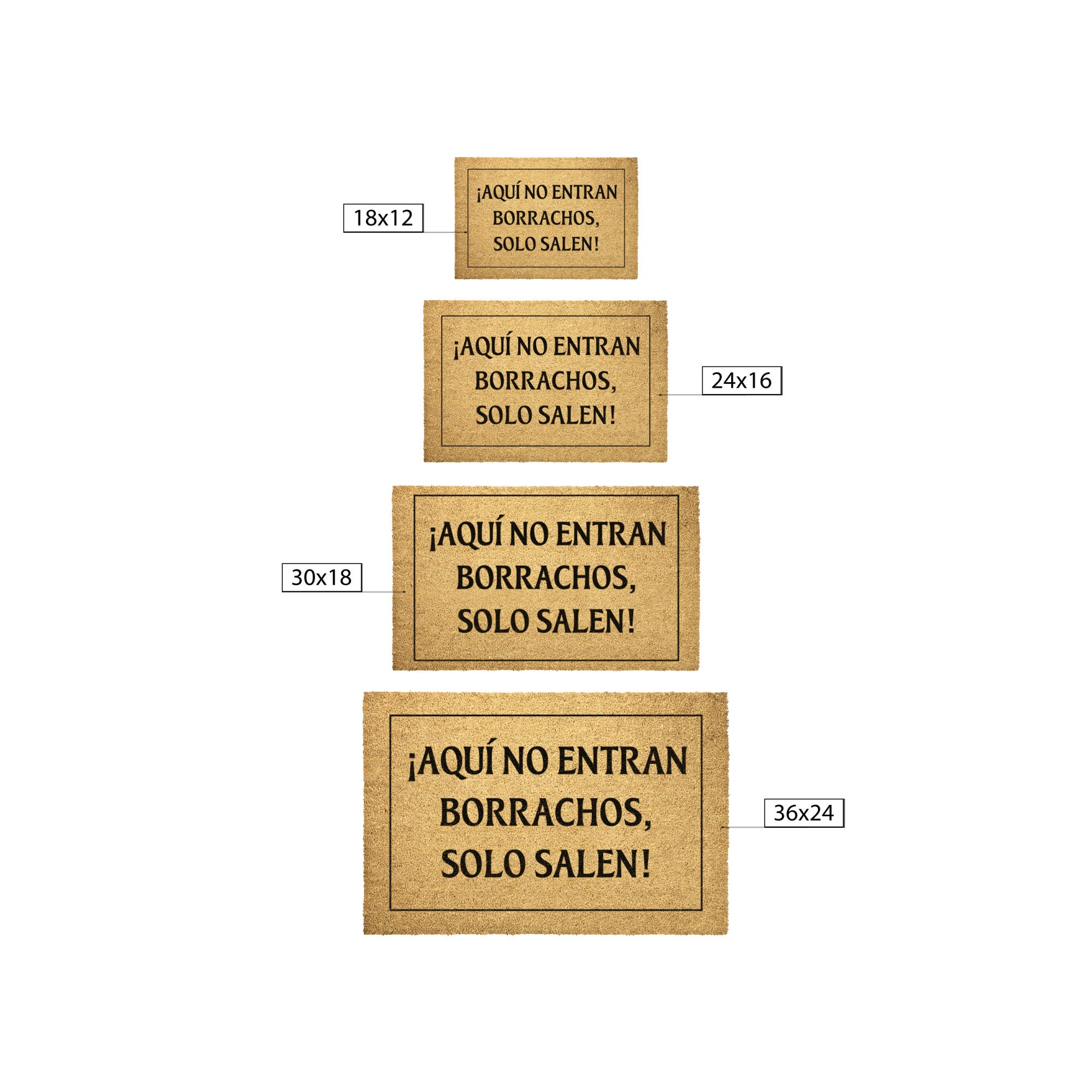 Aquí No Entran Borrachos Tapete, Spanish Door Mat, Funny Welcome Mat ...