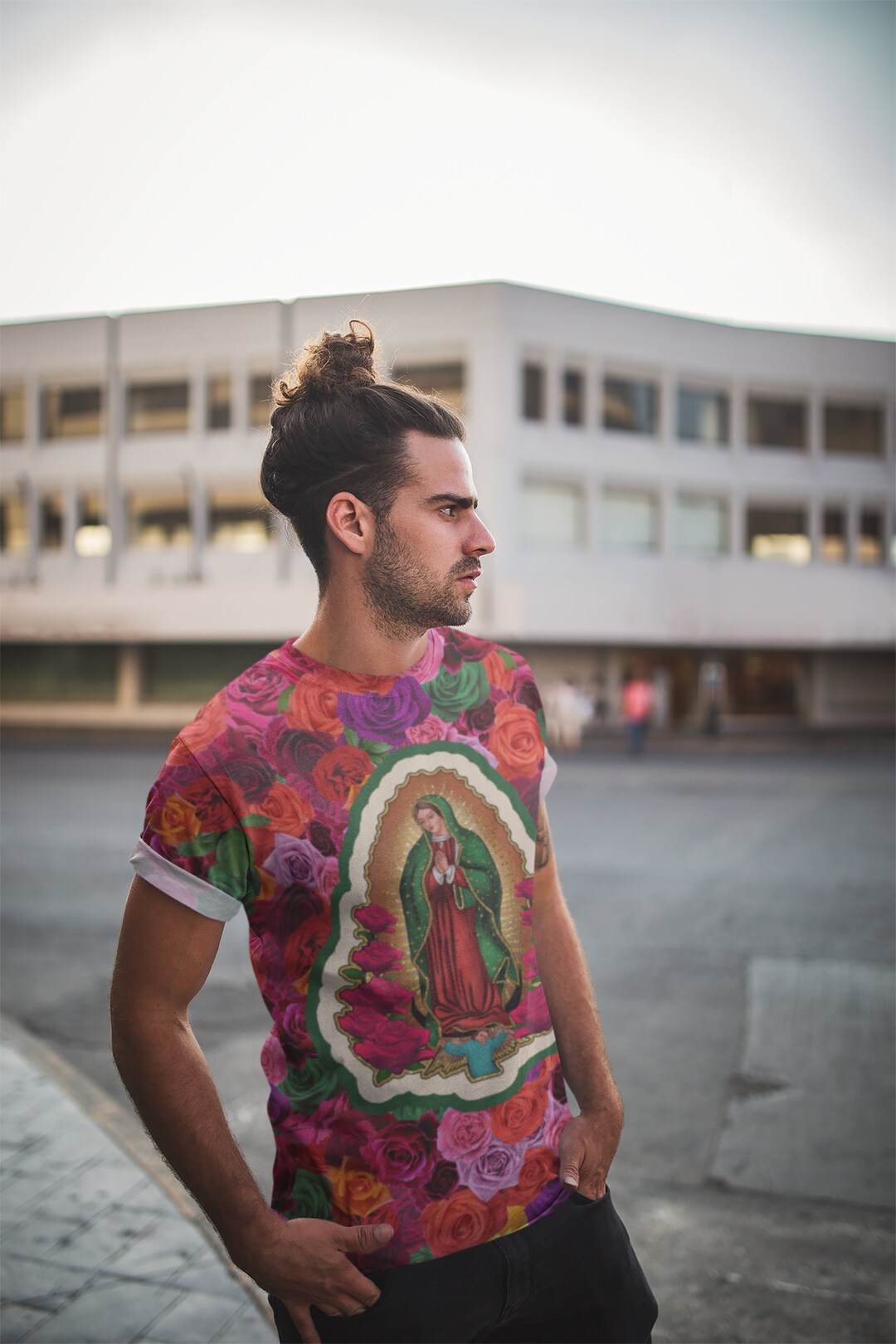 Men's Virgin Mary Shirt, Virgen De Guadalupe, 12 De Diciembre, Mexican ...