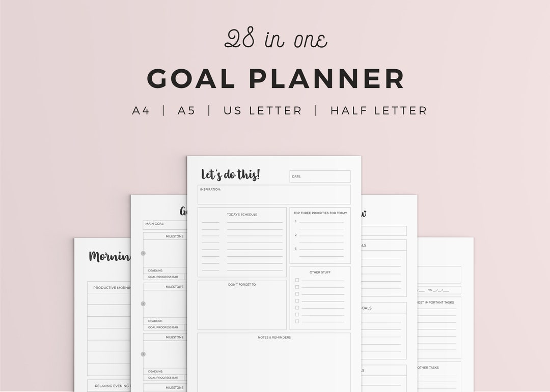 Goal Setting Journal Printable | Goals Setting Planner | Goal Planner ...