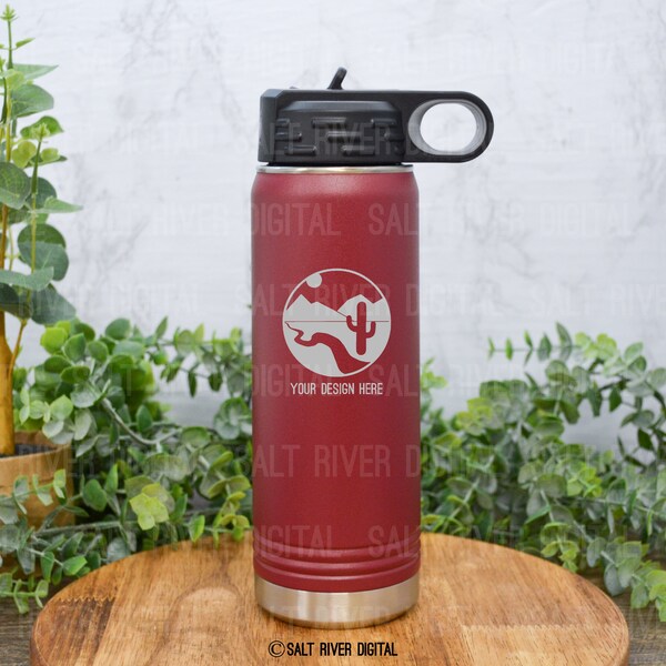 Maroon Water Bottle - Etsy