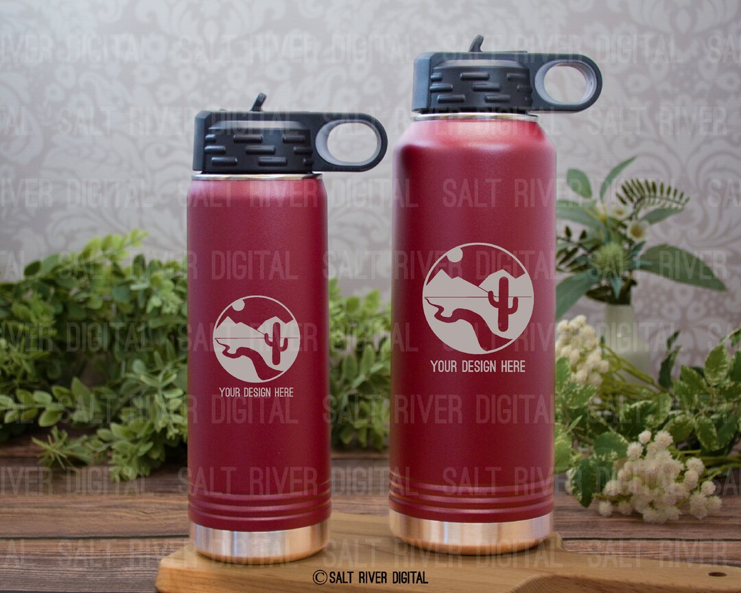 DIGITAL FILE 20 Oz and 32 Oz Maroon Water Bottle Comparison Polar Camel ...