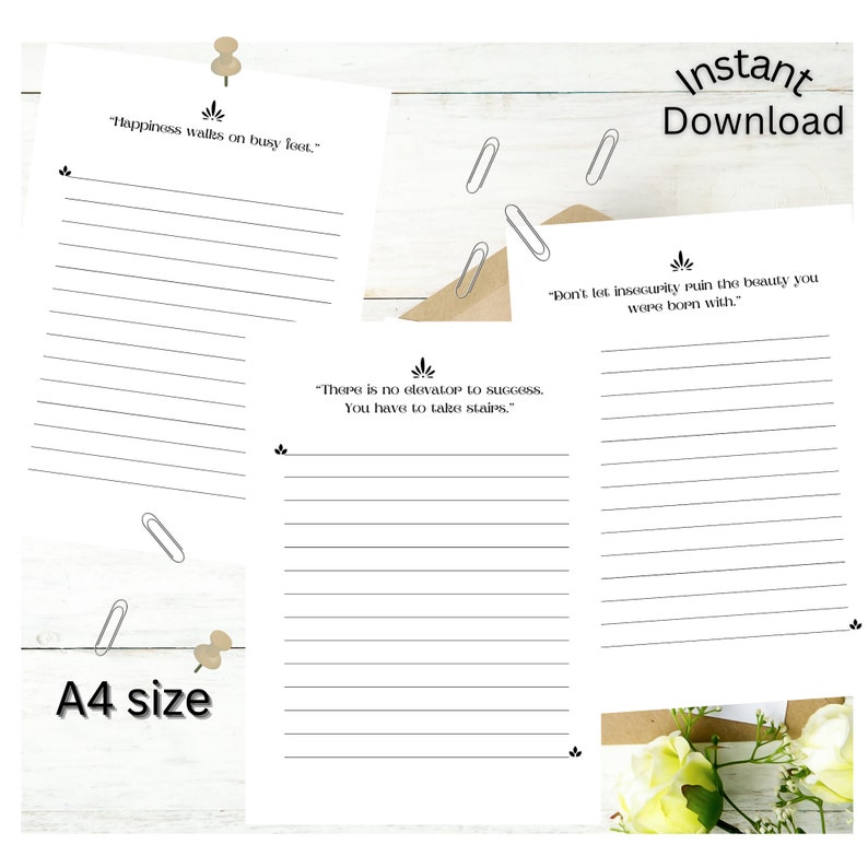 Printable Minimalist Notes, Printable Memo, Digital Download, Printable ...