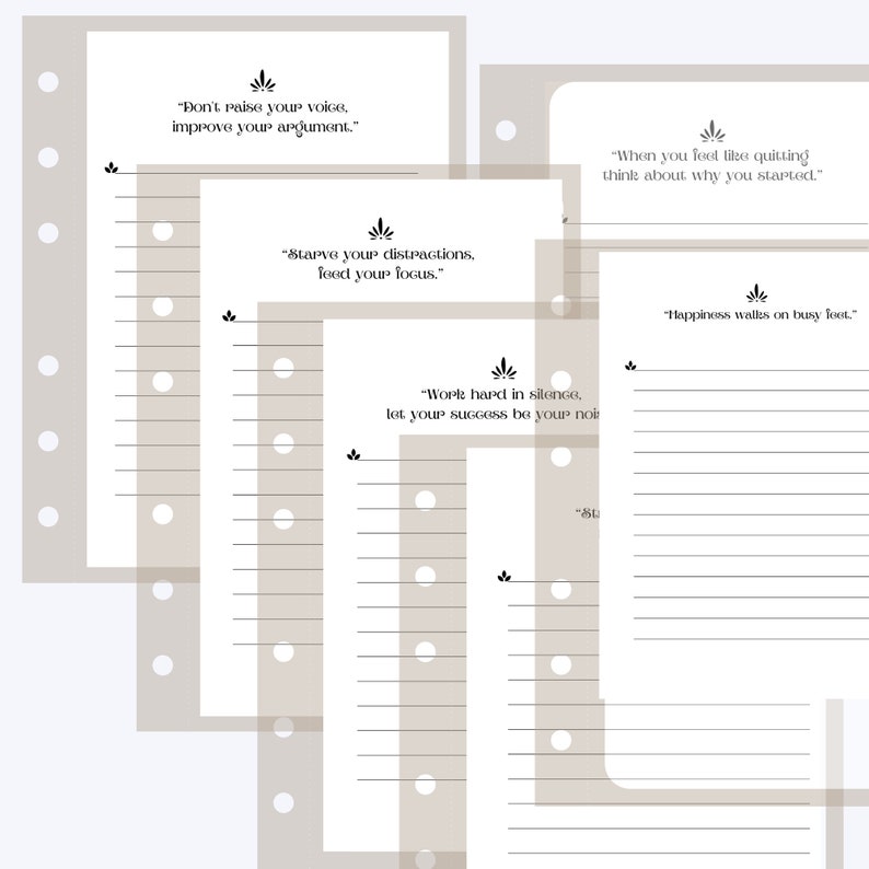 Printable Minimalist Notes, Printable Memo, Digital Download, Printable ...