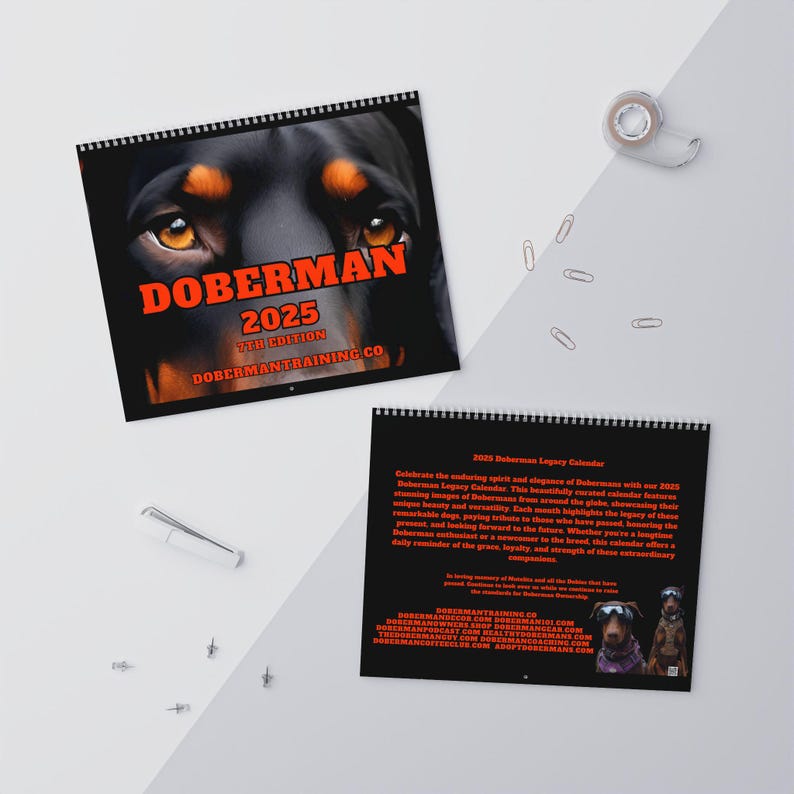 Doberman DTT 7TH Edition Wall Calendars 2025 - Etsy