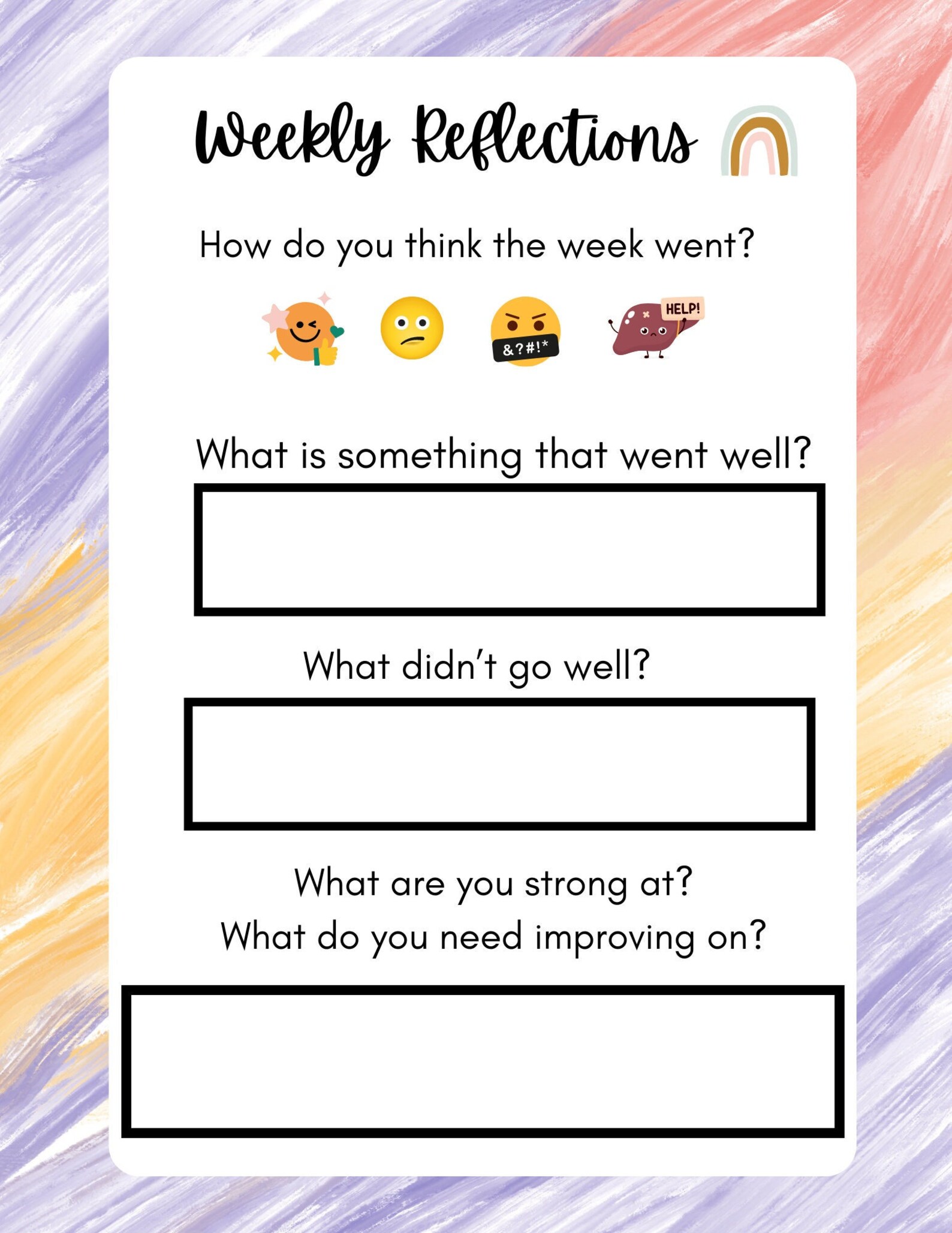 Digital Weekly Reflection. Teacher, Classroom, Reflection, Substitute ...