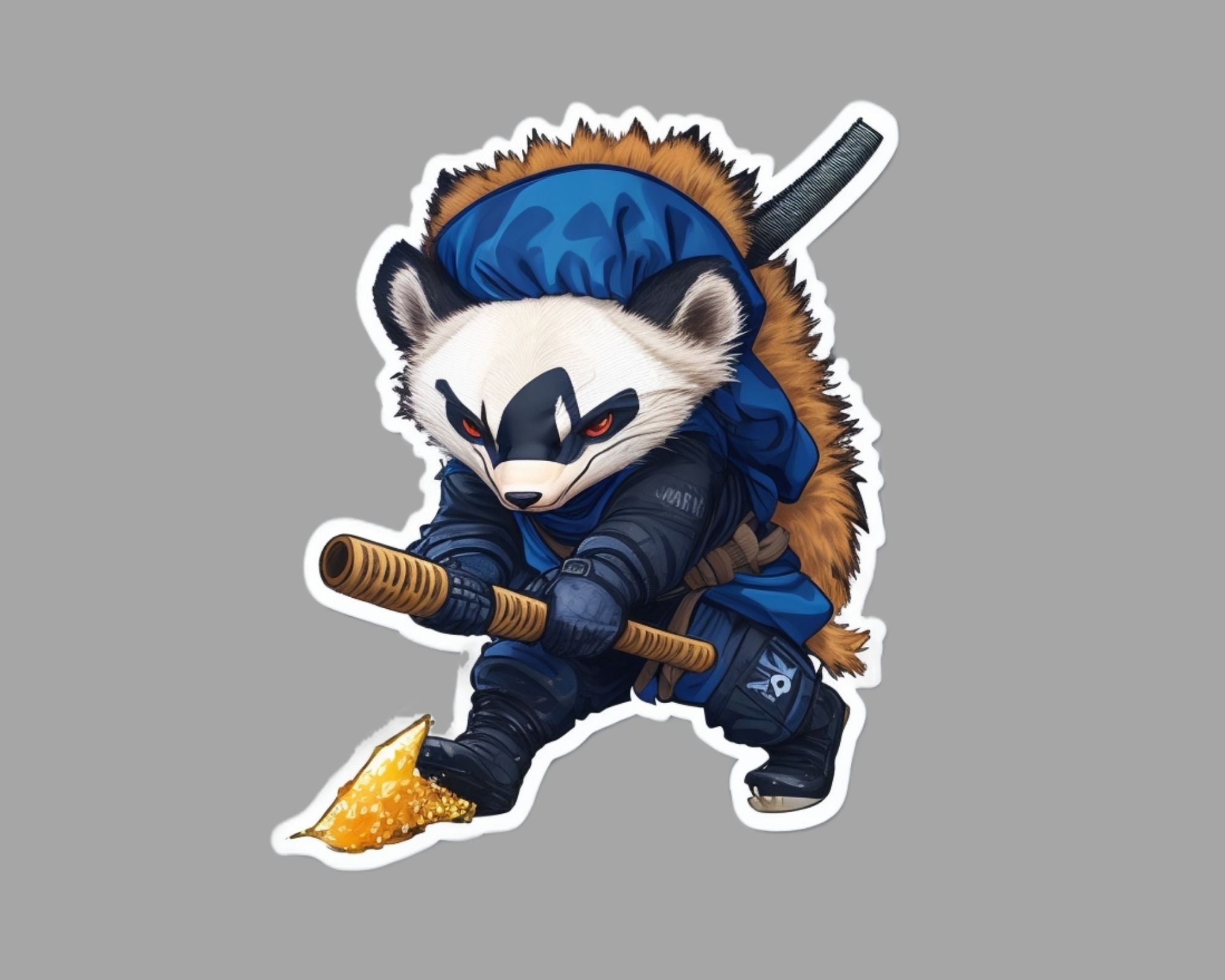 Fearless Honey Badger Sticker, Honey Badger Sticker, PNG Stickers ...