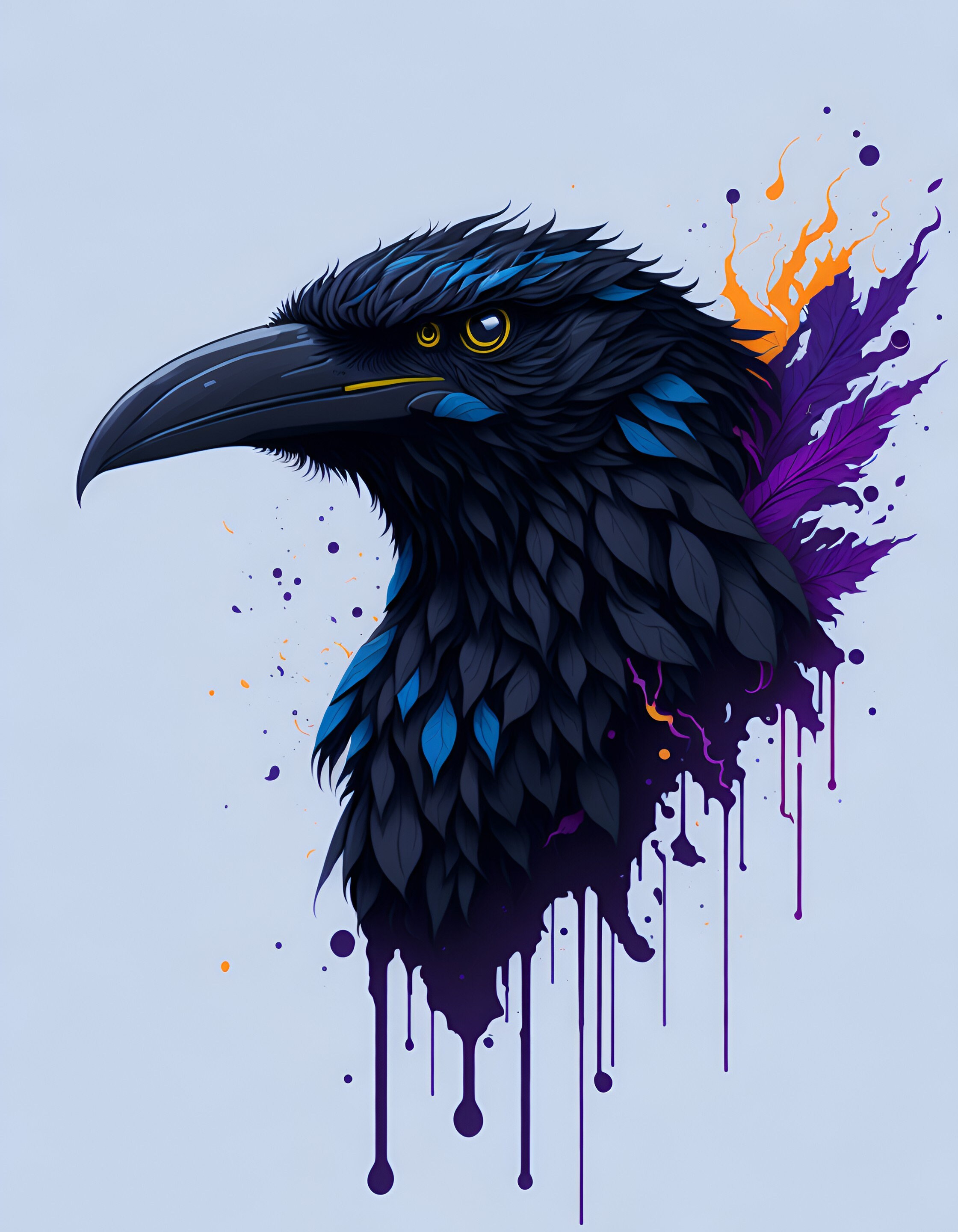 Animal Splash Art Bundle, Splash Art, Wall Art, AI Art, Digital ...