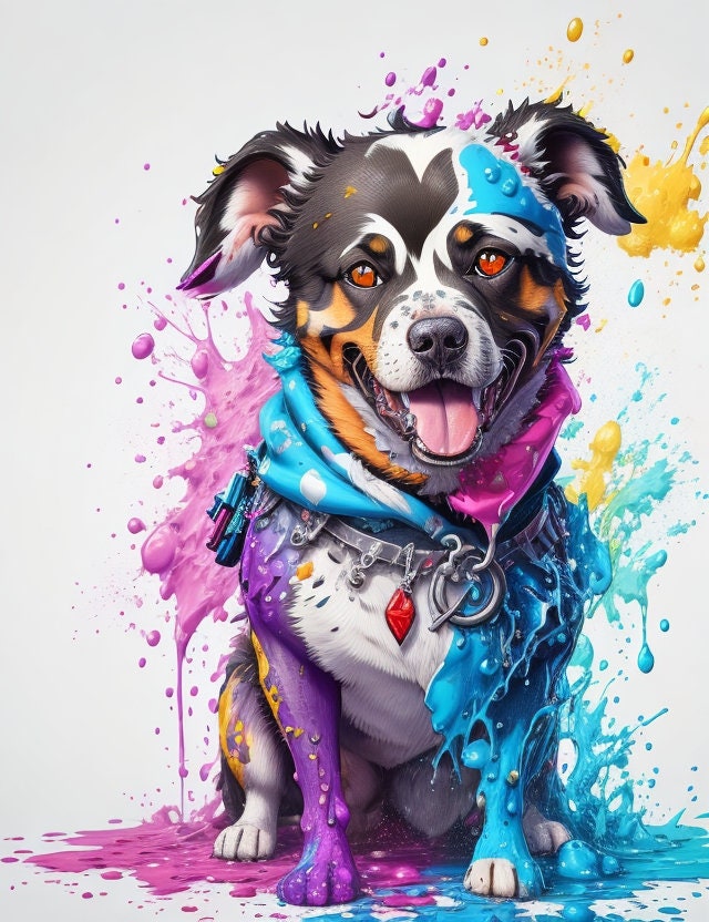 Animal Splash Art Bundle, Splash Art, Wall Art, AI Art, Digital ...