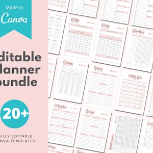 20+ Blush Pink Planner Templates Canva, Productivity Planner Templates ...
