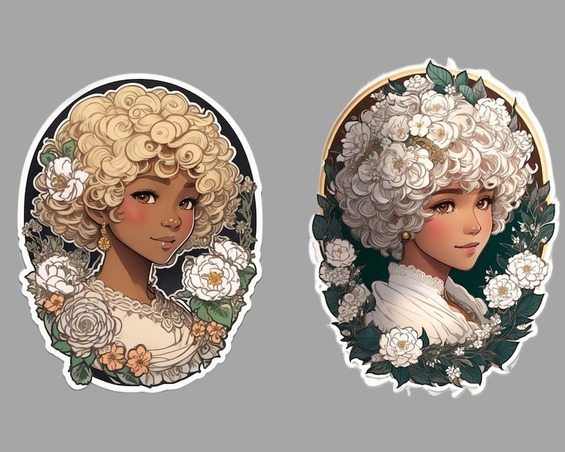 Printable Pretty Woman Headshot AI Sticker 15 Different - Etsy