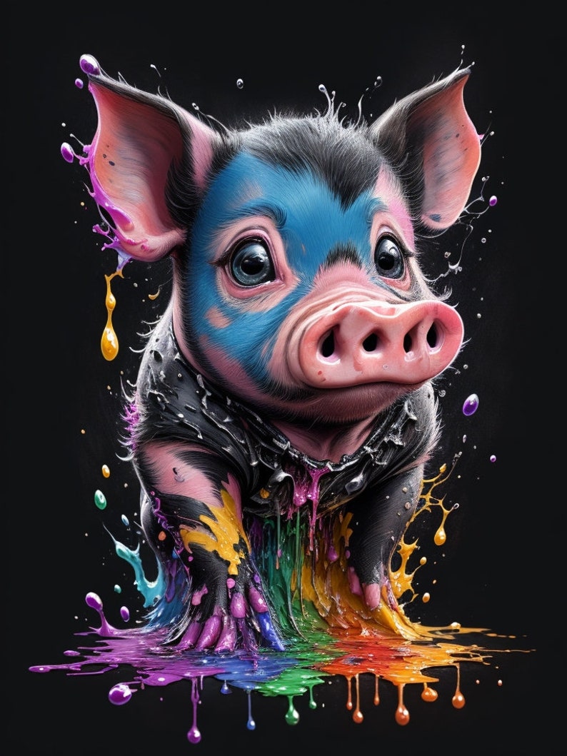 Animal Splash Art Bundle, Splash Art, Wall Art, AI Art, Digital ...