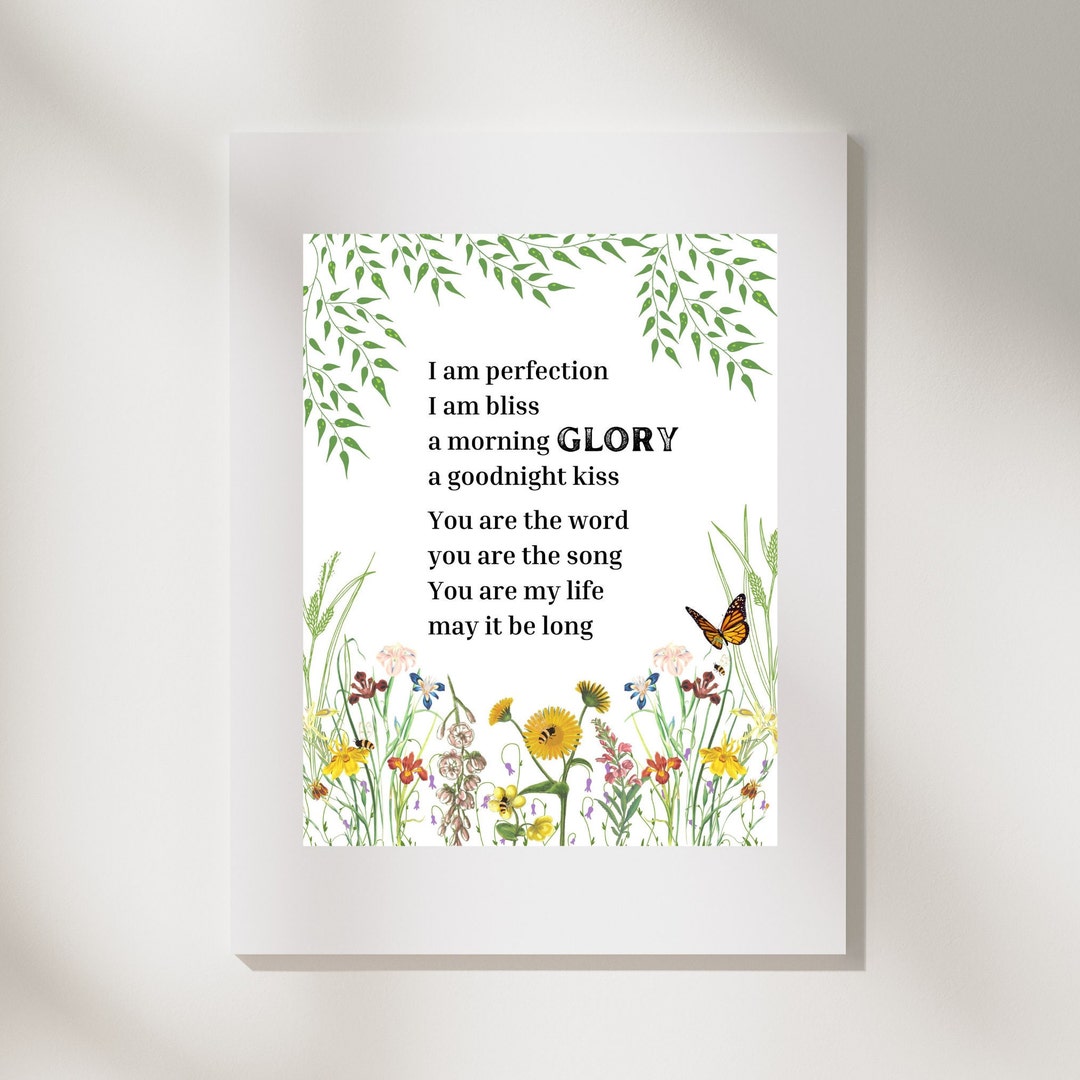 Bliss Printable Art Poem - Etsy