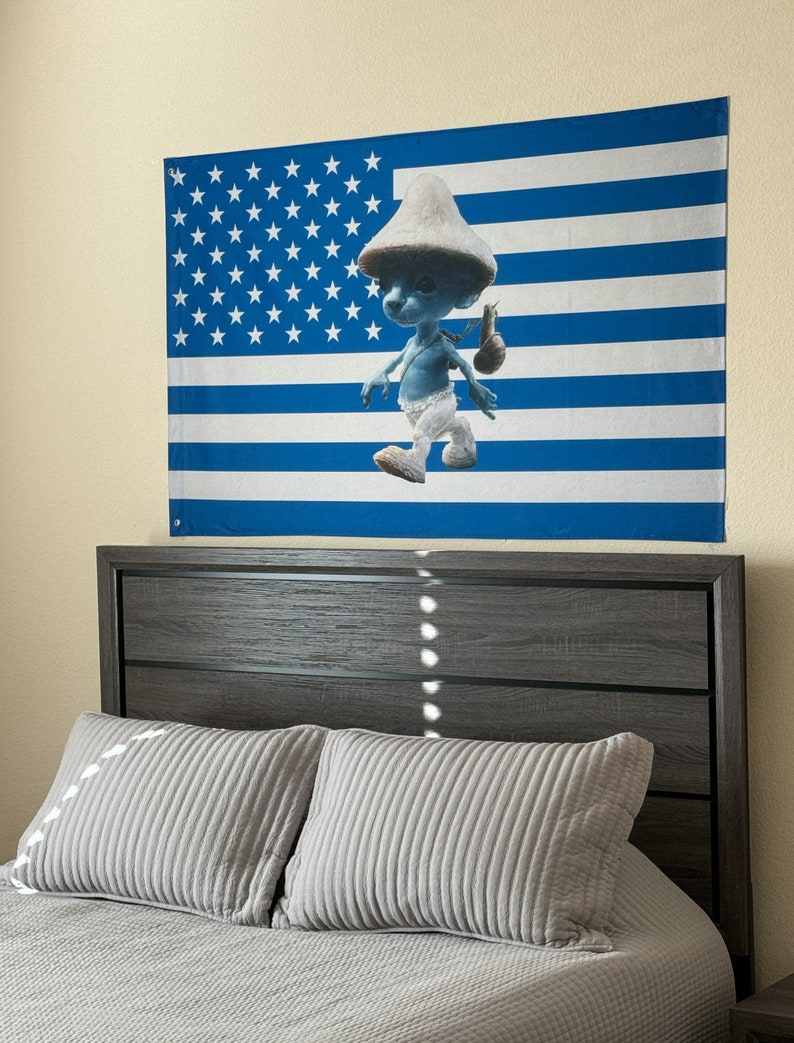 Smurf Cat Meme American USA Flag - Etsy