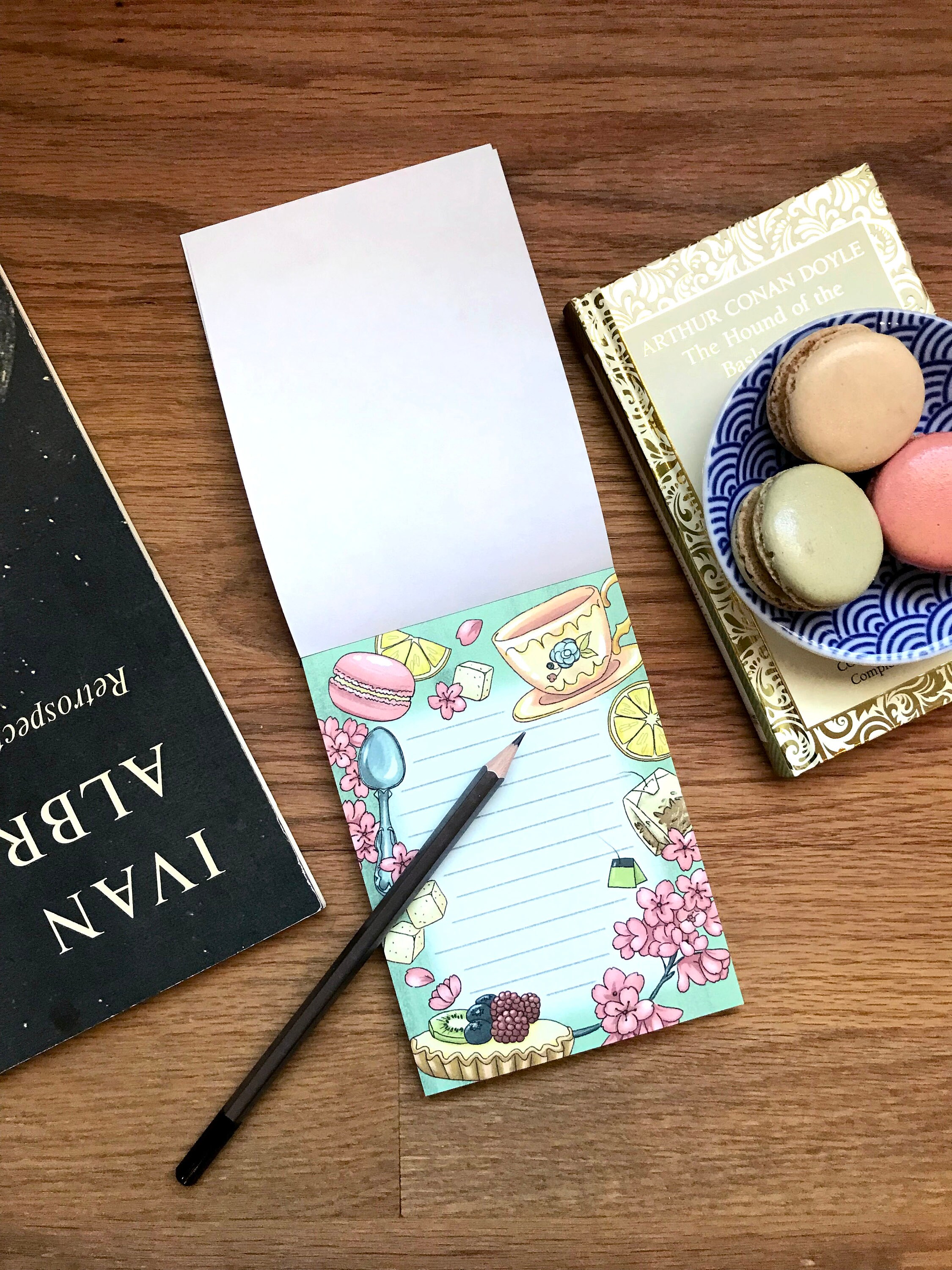 Spring Tea Party Notepad Notepad 50 Pages 4 X 5.5 Inches Shopping List ...