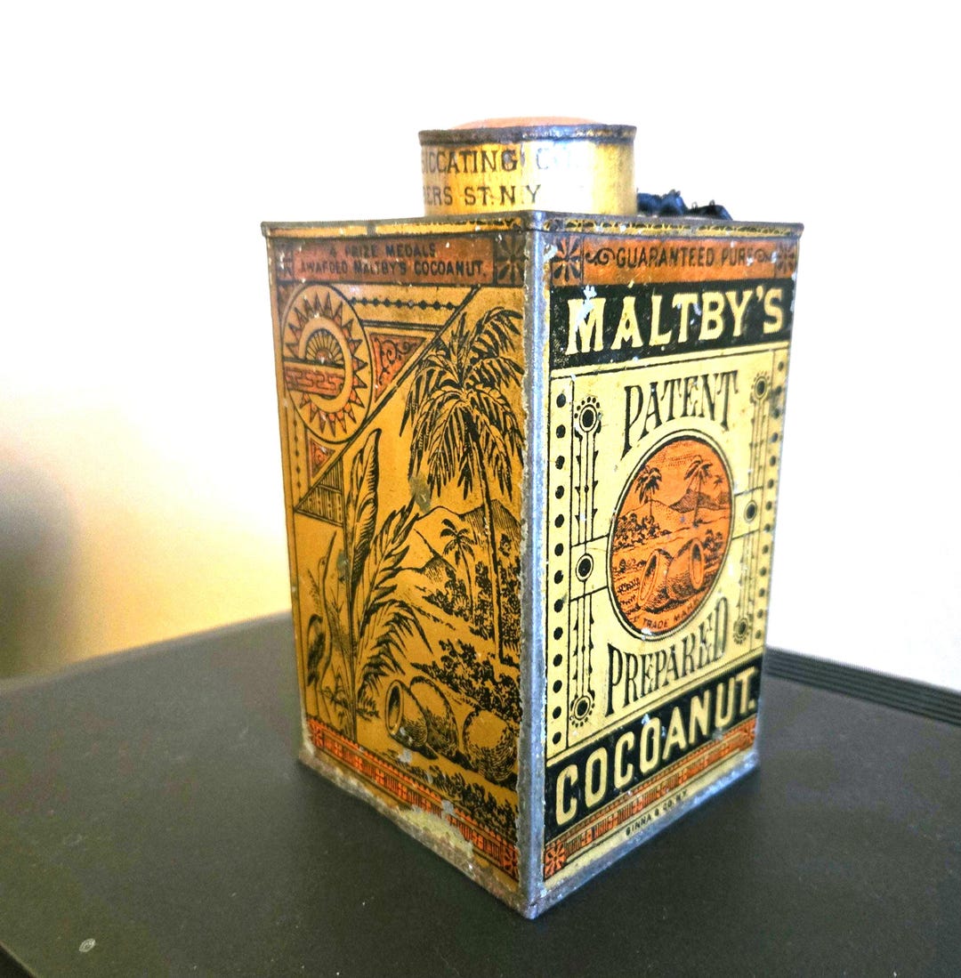 MALTBY'S COCOANUT Tin 1890 1910 - Etsy