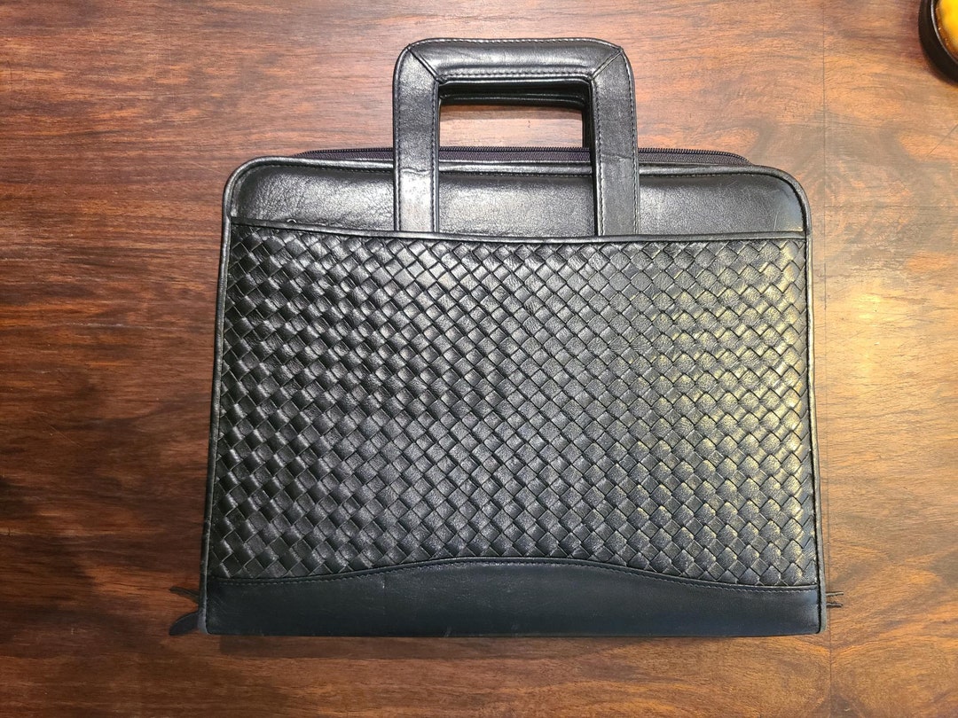 Scully Leather Binder Patterned Textured Braid With Handles - Etsy