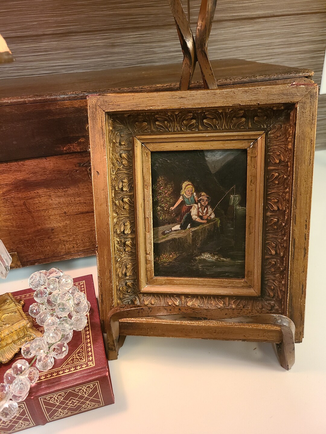Antique Minature Oil Painting on Board With Children, Late 1800's - Etsy