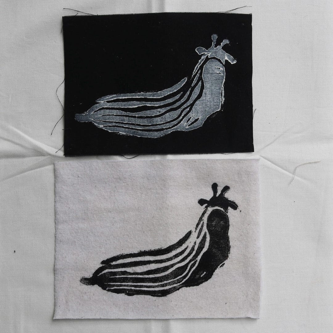 Slug Patch - Linocut Sew-on Animal Patch - Etsy