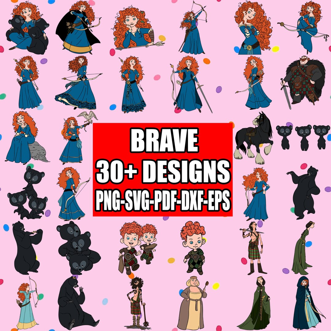 30 Designs Brave, Brave Svg, Brave Bundle SVG for Cricut, Brave Layered ...
