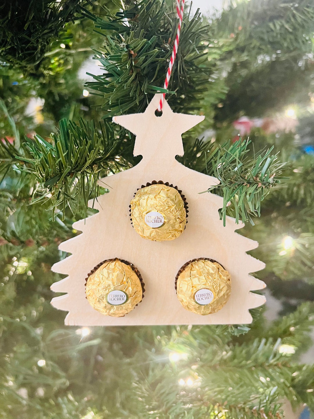 Ferrero Ornaments, Chocolate Holder Ornament, Christmas Ornaments, Diy ...