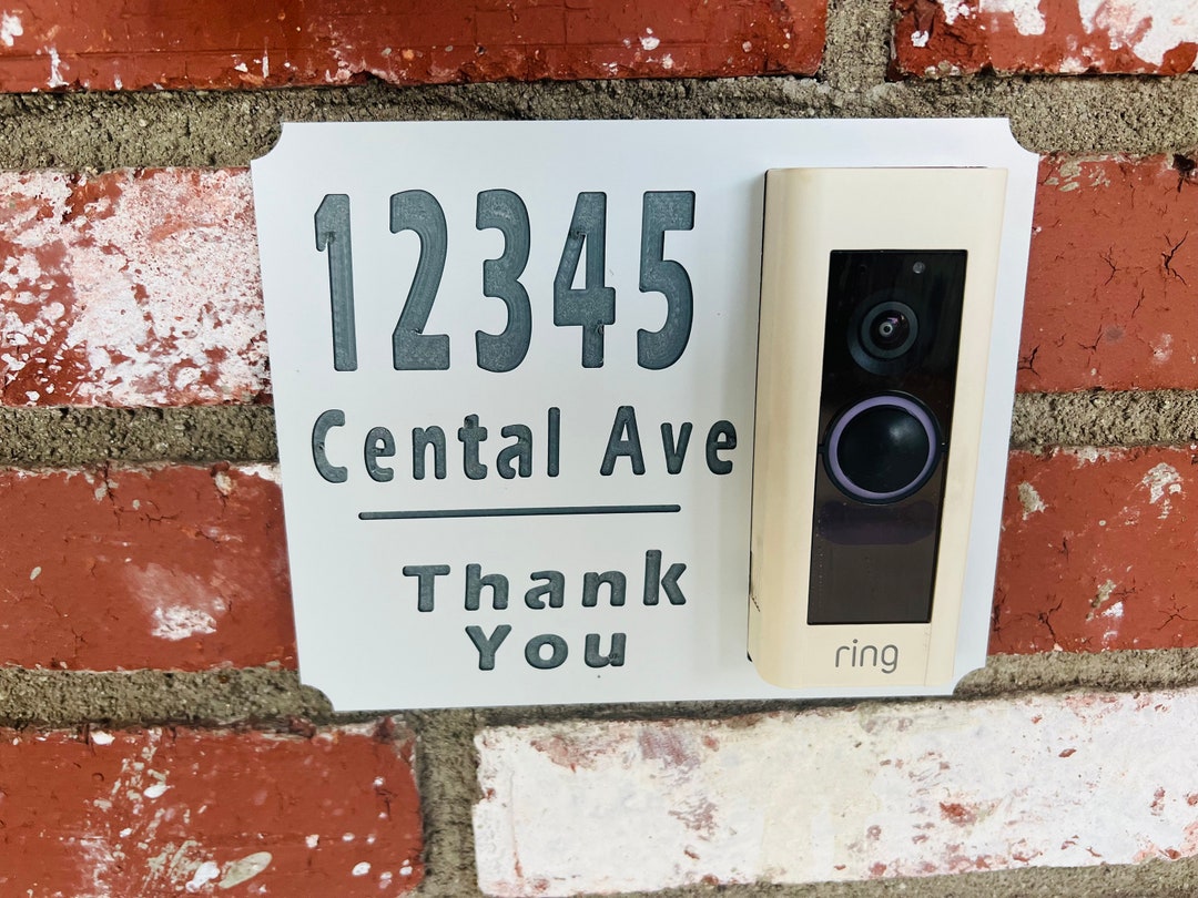 Personalized Ring Sign, Ring Doorbell Sign, Address Doorbell Sign ...