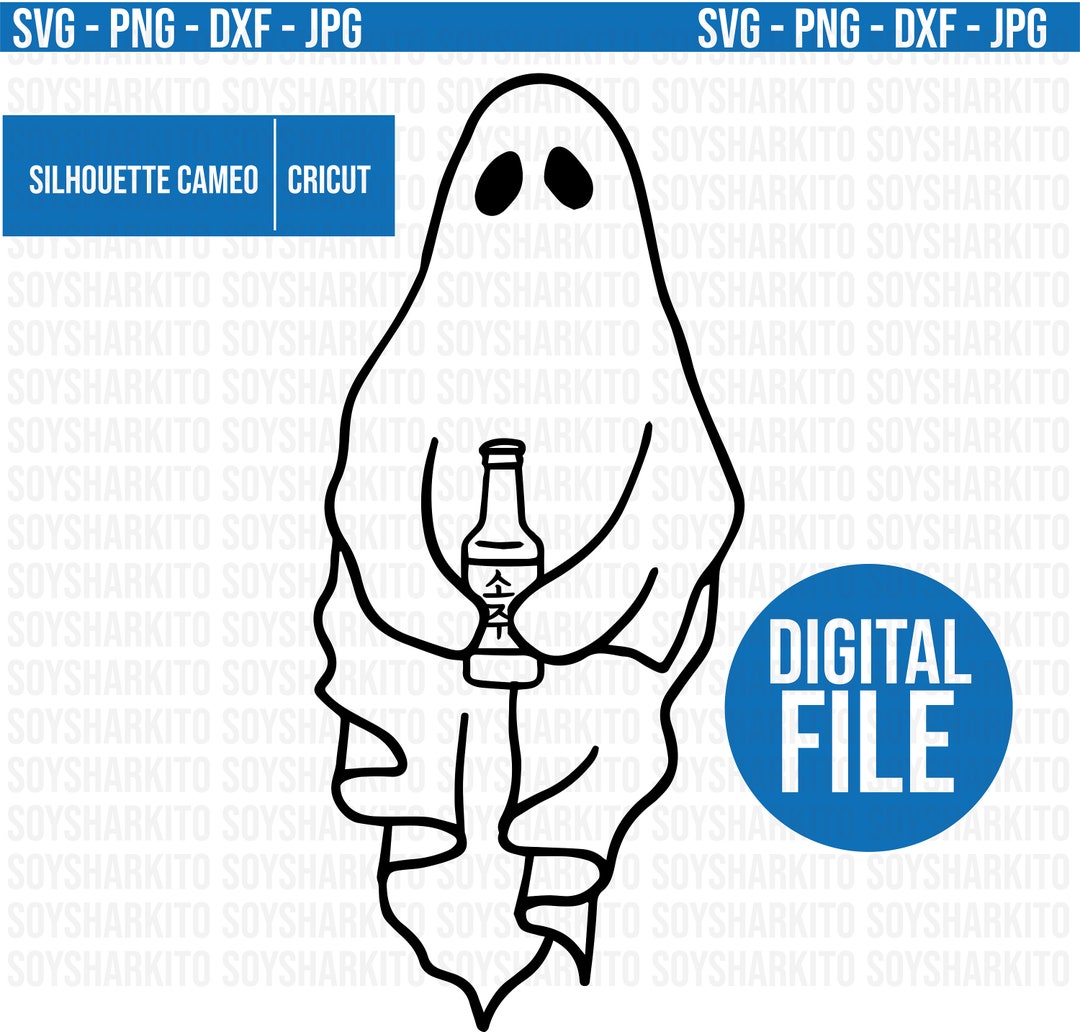 Ghost Soju SVG (digital File) - Etsy