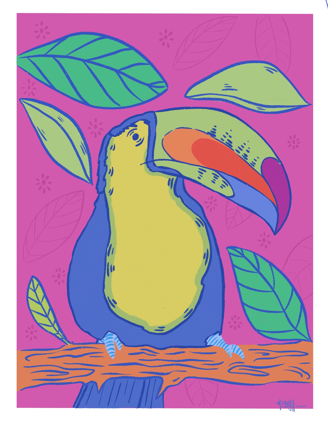 Art Print tookie Tookie Toucan Artwork by - Etsy