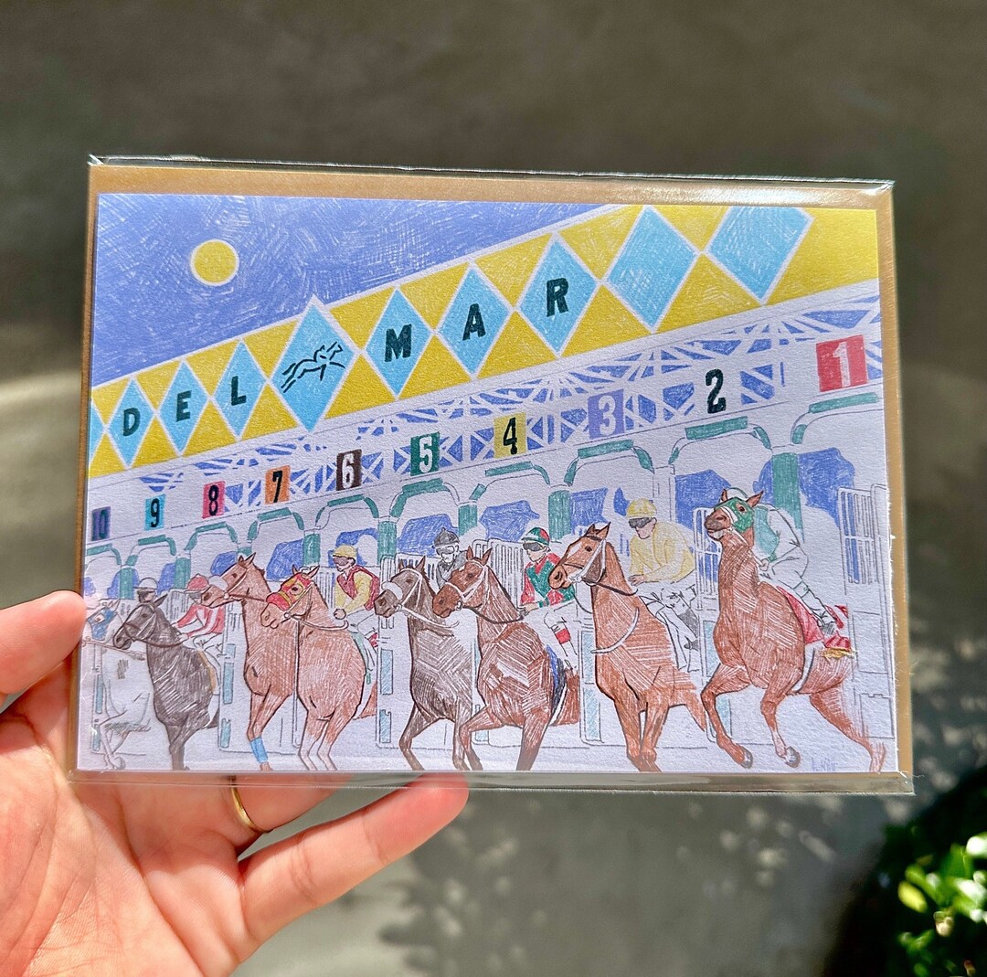 Fine Art Card "day at the Races" Del Mar Racetrack San Diego, CA ...