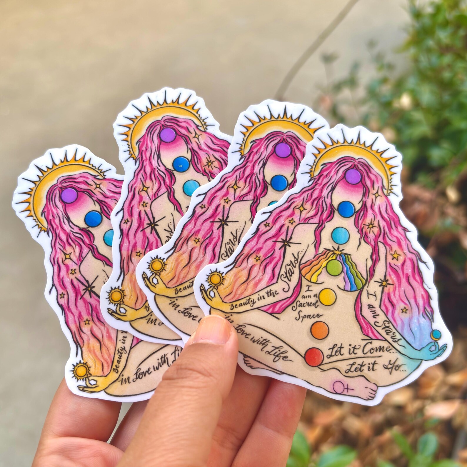 Chakra Goddess Affirmation Sticker Handmade and Hand-cut - Etsy