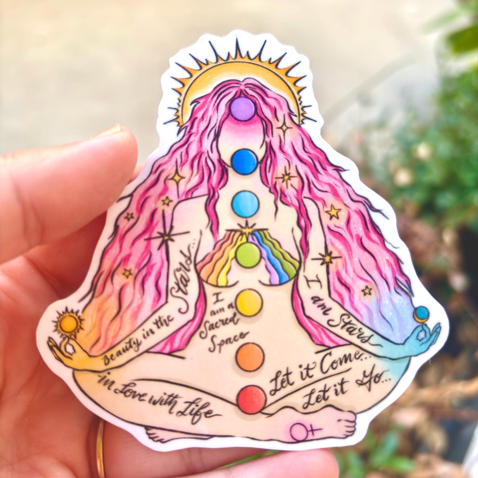 Chakra Goddess Affirmation Sticker Handmade and Hand-cut - Etsy