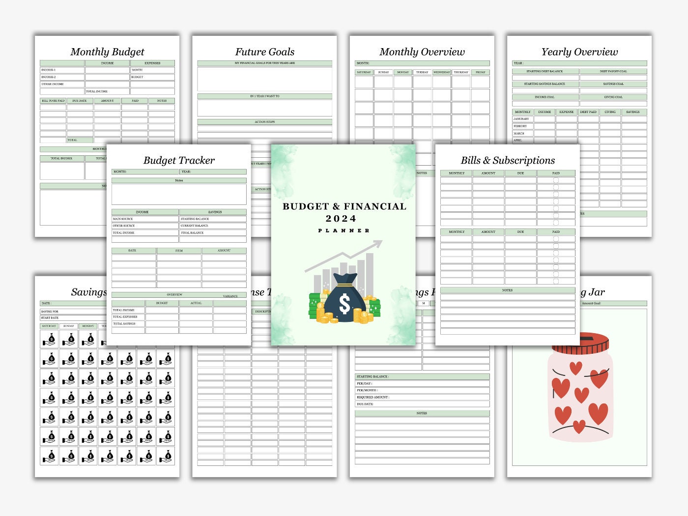 Printable 2024 Budget Planner, Printable Financial Planner, Finance ...