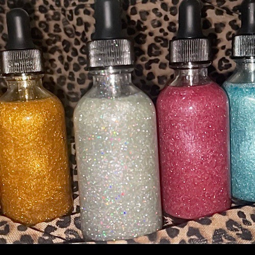 Scented Body Shimmer Oil /body Glow Oil/sparkly Oil/body Oil - Etsy