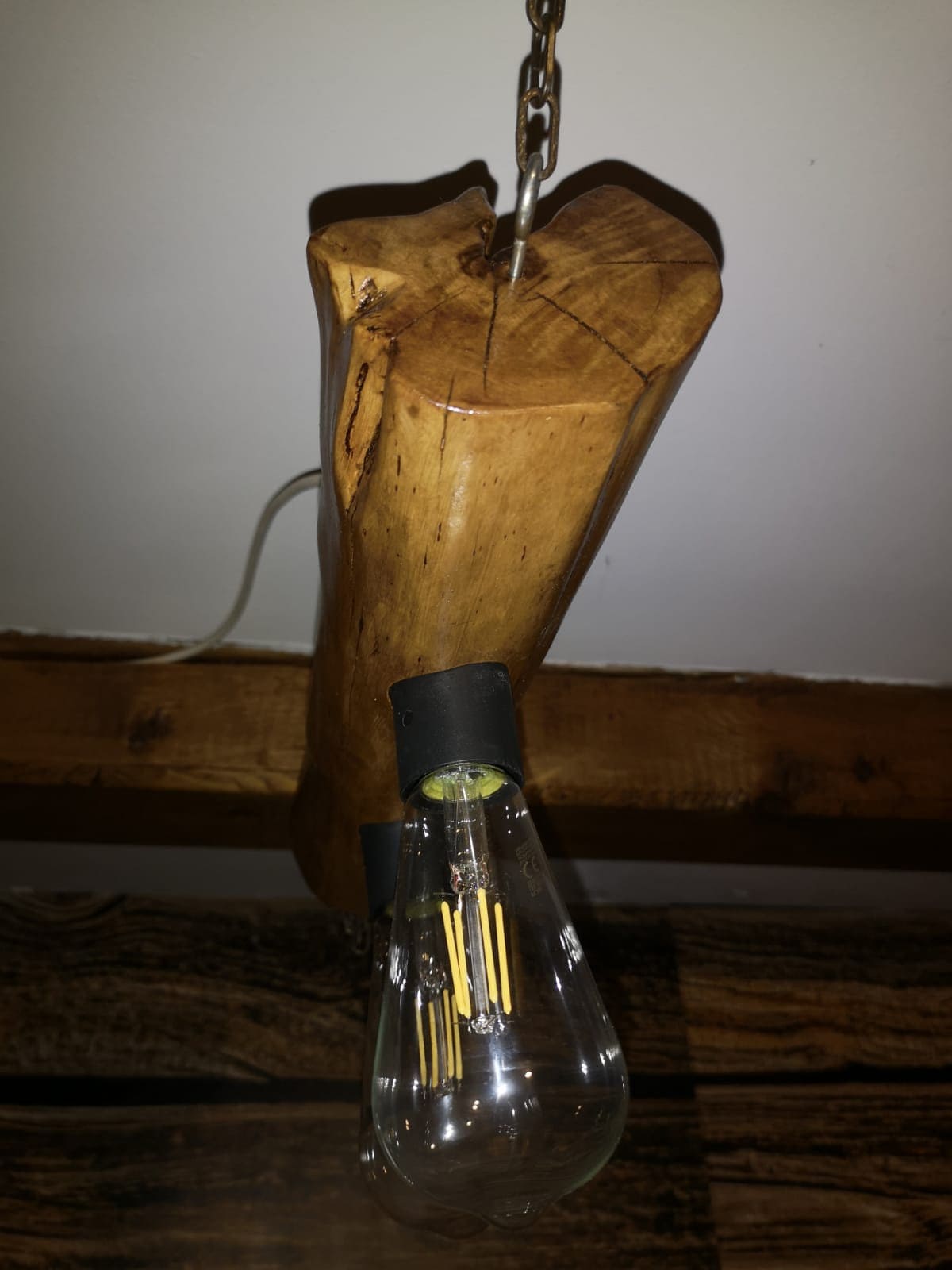 Handmade, Rustic, Wooden Ceiling Lamp - Etsy
