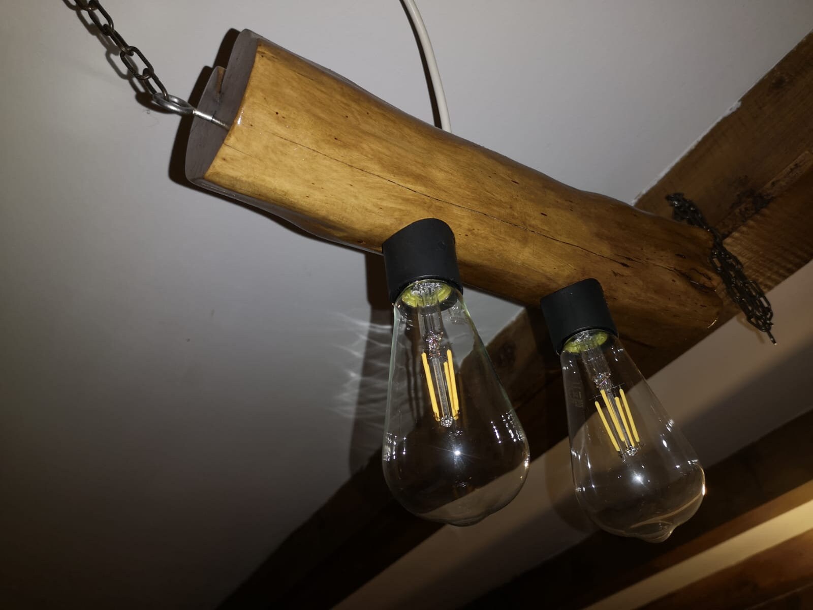 Handmade, Rustic, Wooden Ceiling Lamp - Etsy