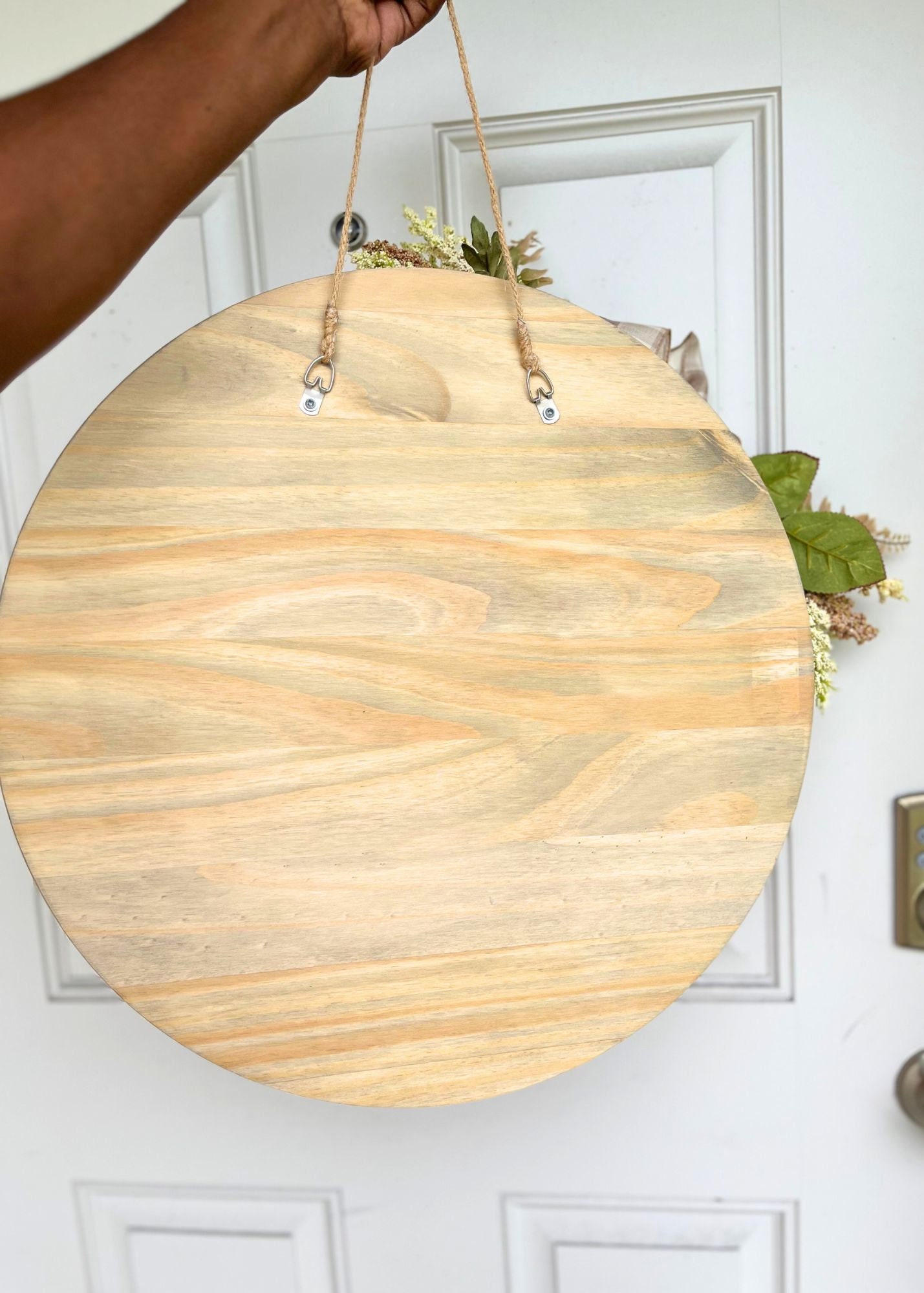 Custom Wood Round Door Sign | Personalized Handcrafted Home Decor ...