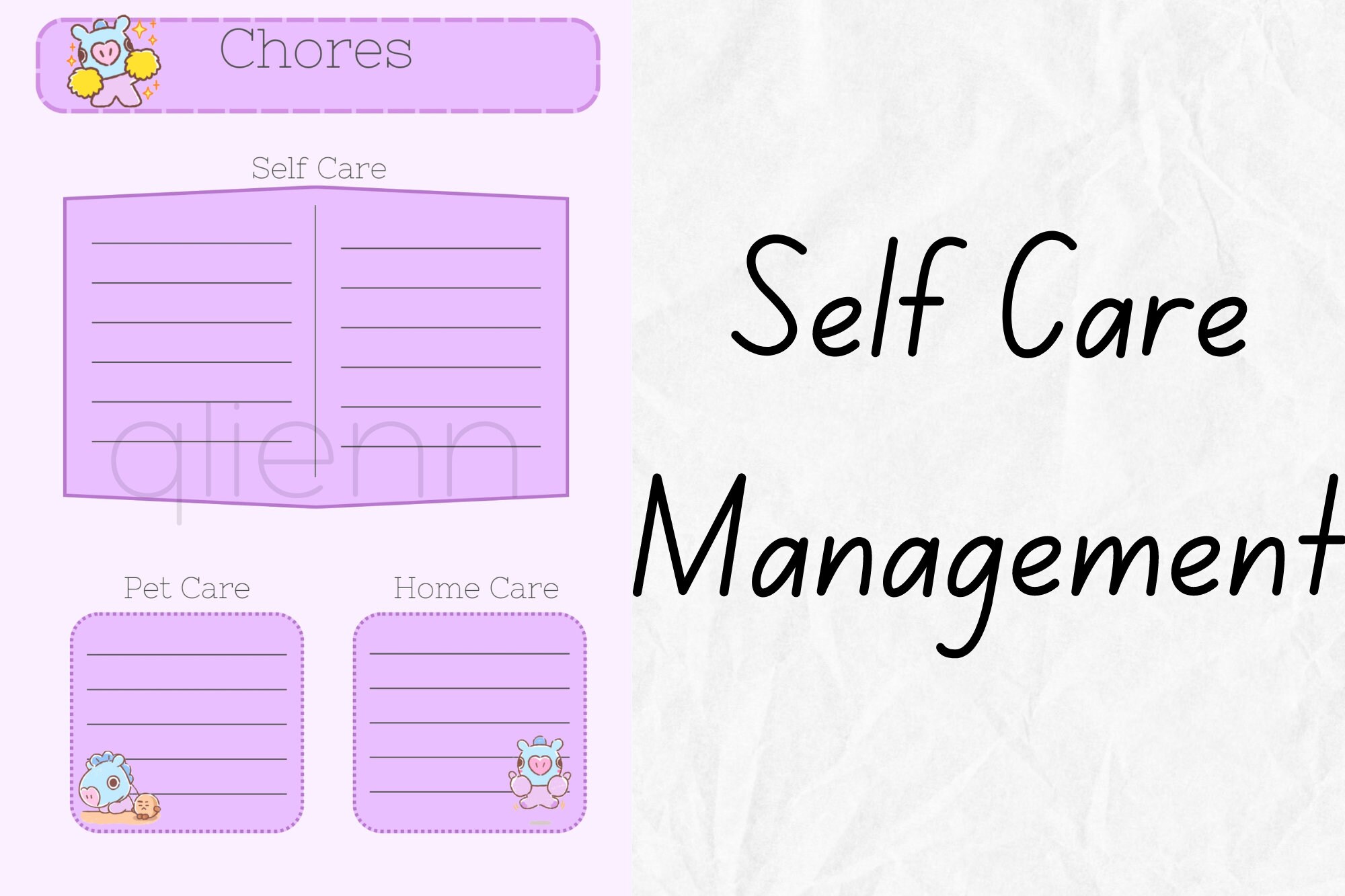 Mang Planner - BT21 Character Themes - Etsy