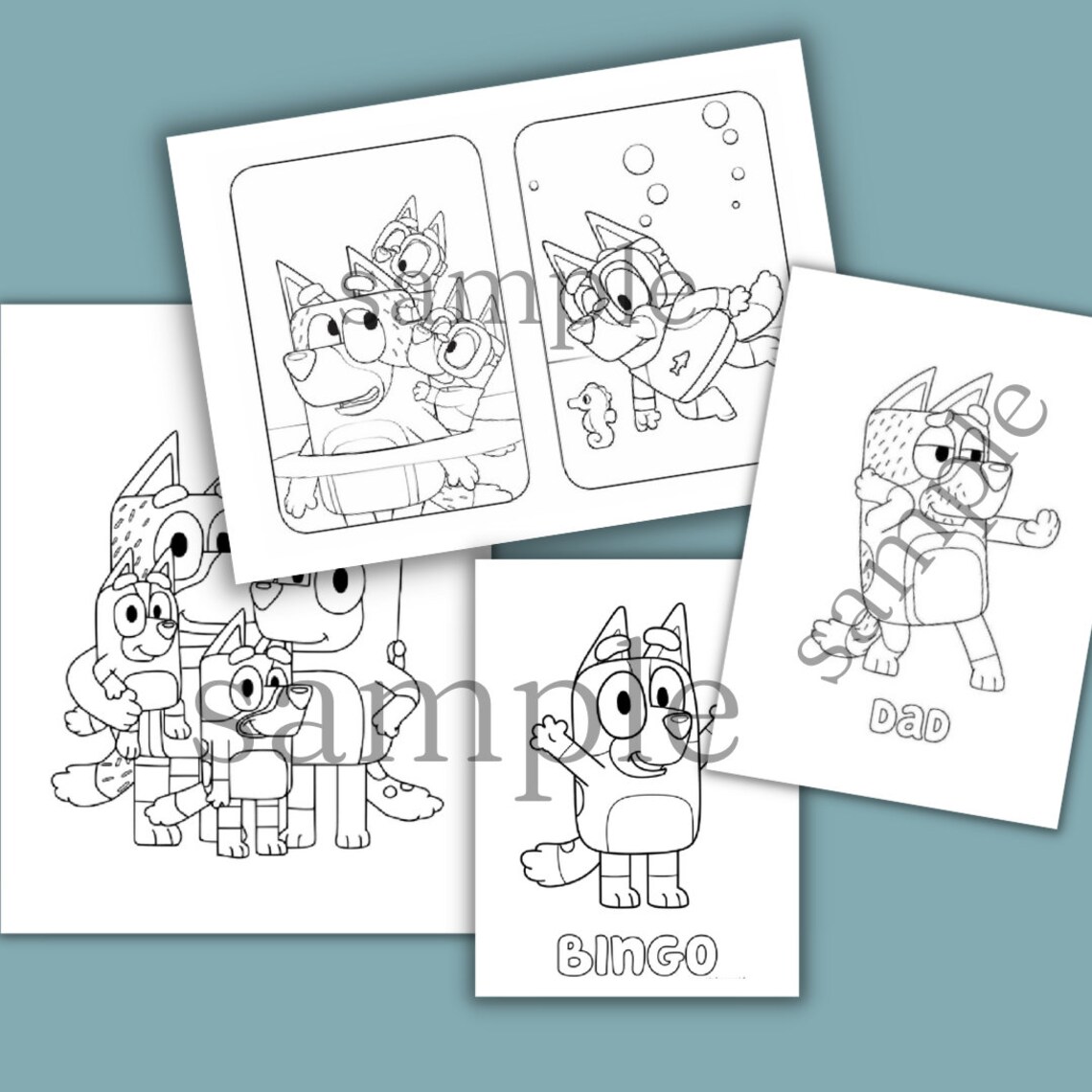 Buy Bluey Colouring Pages / Bluey Activity Book/ Instant Printable ...