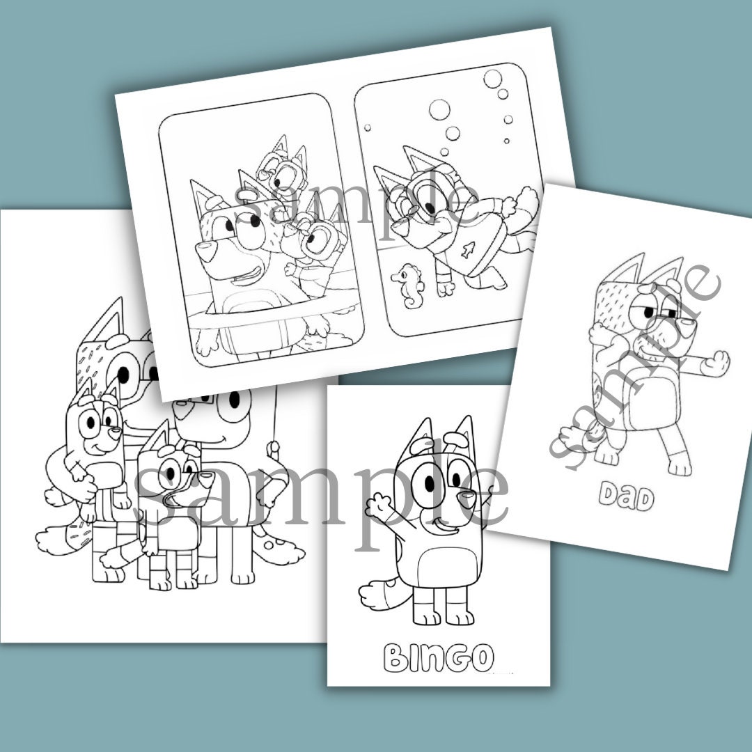 Bluey Colouring Pages / Bluey Activity Book/ Instant Printable - Etsy ...