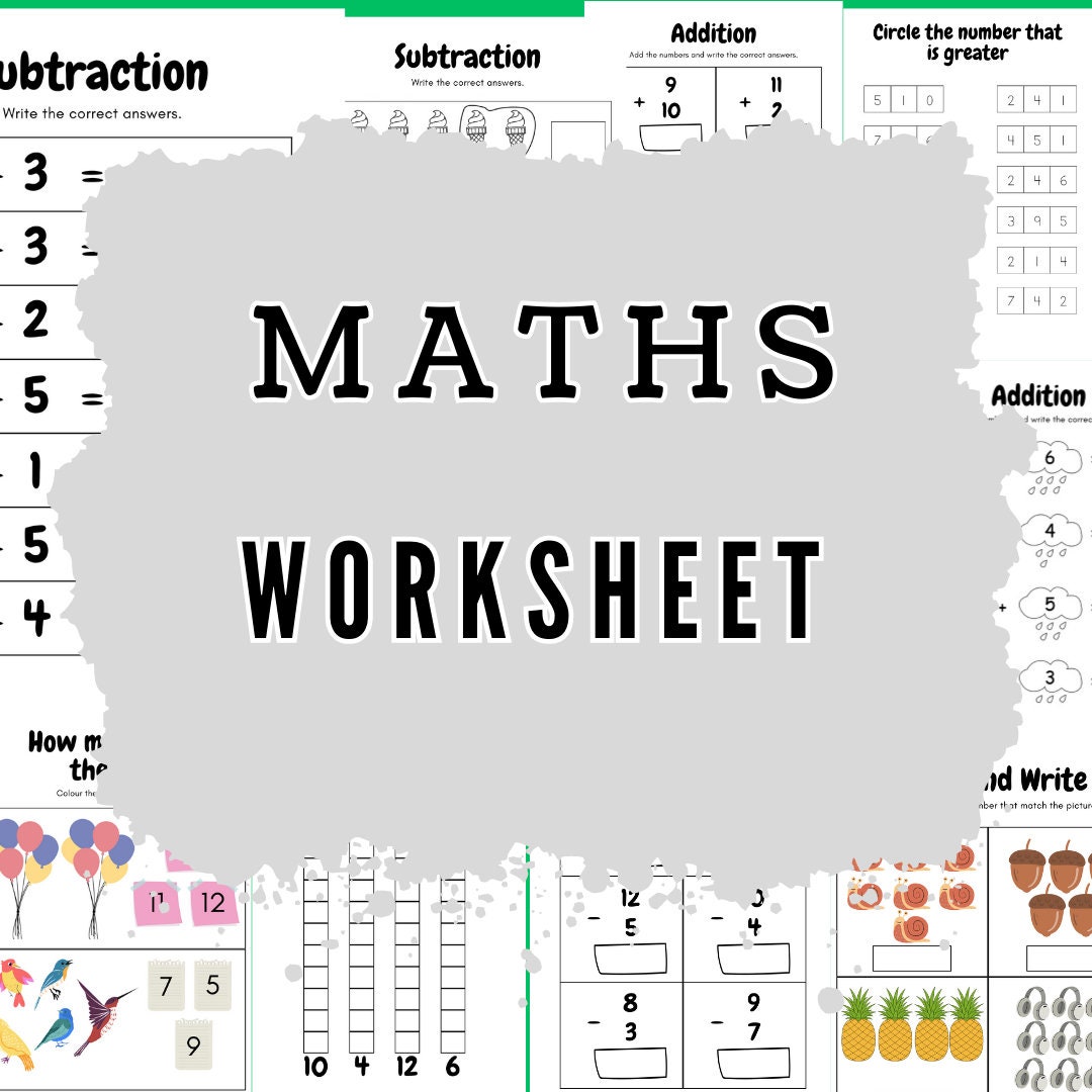 Math Worksheets Printable Instant Download Addition Subtraction - Etsy