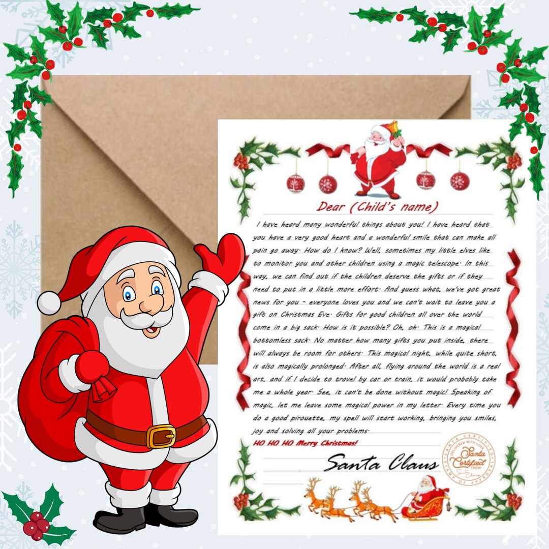 Personalized Letter From Santa Claus for Kids. - Etsy