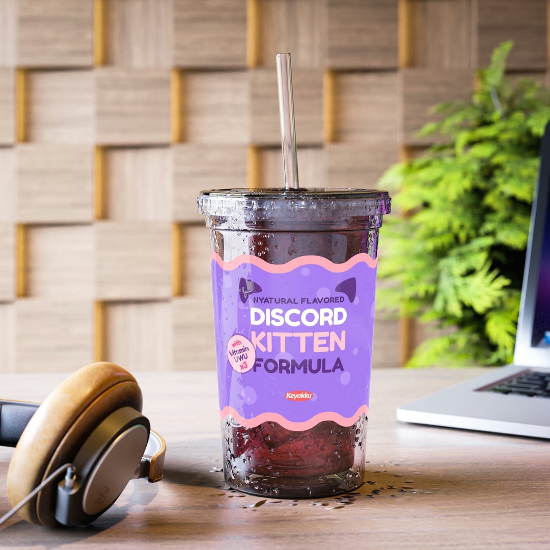 Discord Kitten Formula Boba Bubble Tea Cup Meme Gag Gift Twitch Vtuber ...